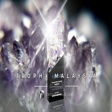 Modern Purple Crystal Trophies at Trophy-World Malaysia | Custom ...
