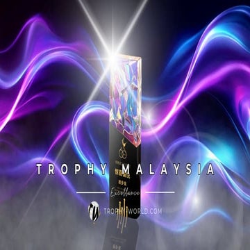 Modern Purple Rainbow Crystal Trophies at Trophy-World Malaysia ...