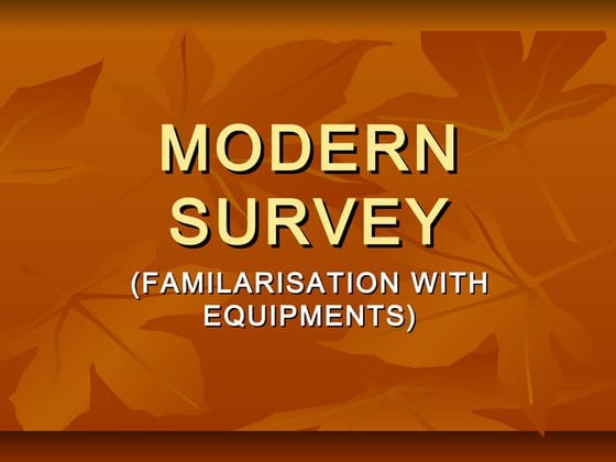 MODERN SURVEYING TECHNIQUES | PPT