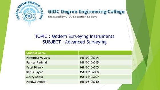 Electronic distance measurement (EDM) | PPTX