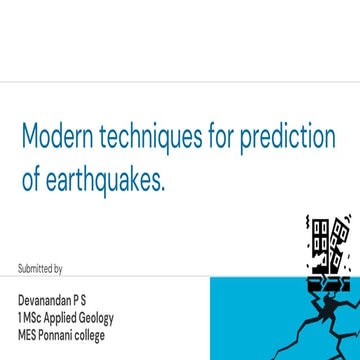 Modern techniques for prediction of earthquakes.pptx