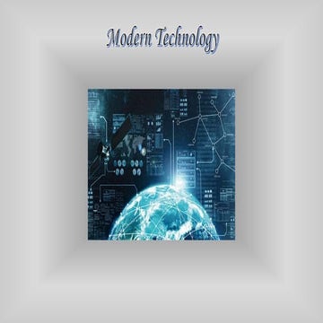 Modern technology | PPTX