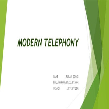 MODERN TELEPHONY .pptx download this ppt | PPT