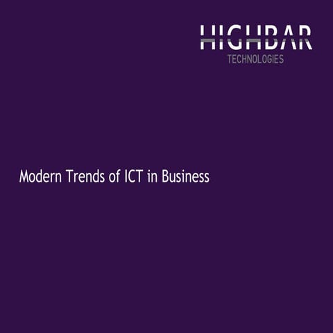 Modern Trends of ICT in Business | PPT