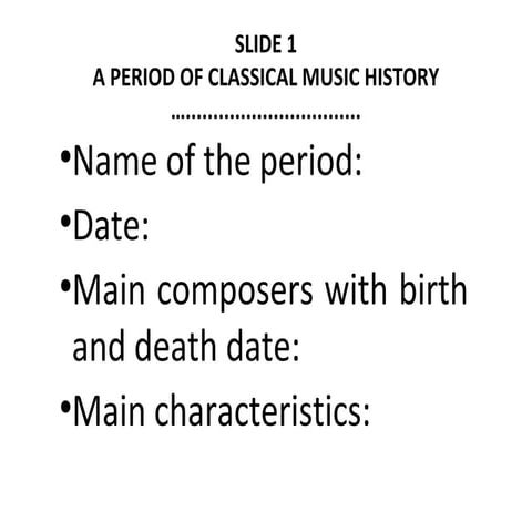 Classical music history | PPTX