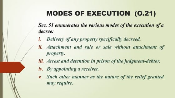 Execution under cpc order 21 | DOCX | Legal Services Industry | Industries