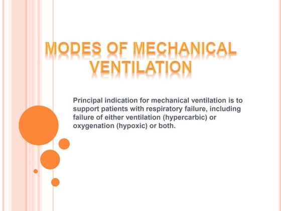 Mechanical ventilation | PPT