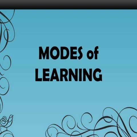 Modes of learning | PPTX