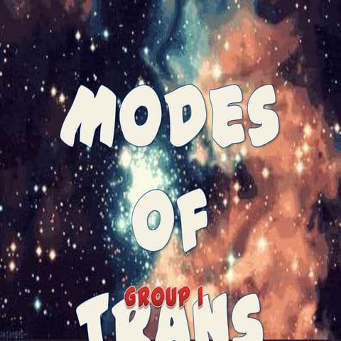 Modes of Transmission | PPTX