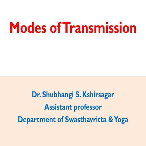 Modes of transmission | PDF