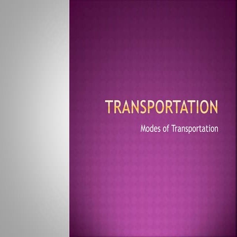 Our Transport PPT | PPTX