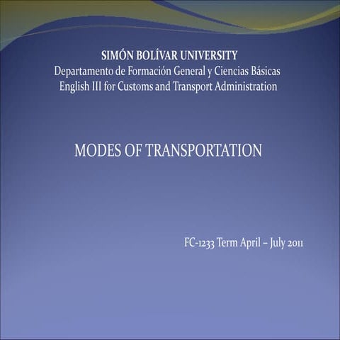 Modes of transportation.ppp.[1] | PPT