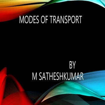 Modes of transports | PPTX