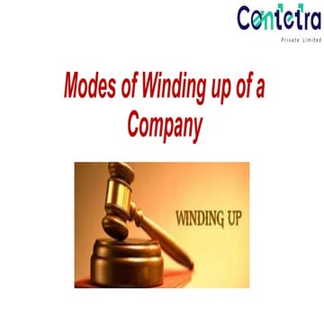 Modes of Winding up of a Company | PPTX
