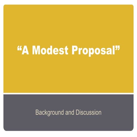 Modest Proposal | PPT