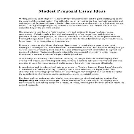 A Modest Proposal Essay.pdf