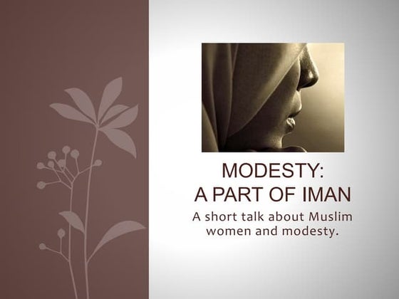 Modesty in islam | PPT