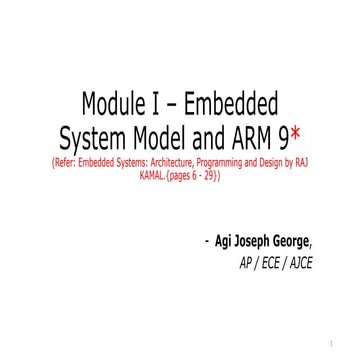 Ec 308 Embedded Systems Module 1 Notes Apjktu Ppt