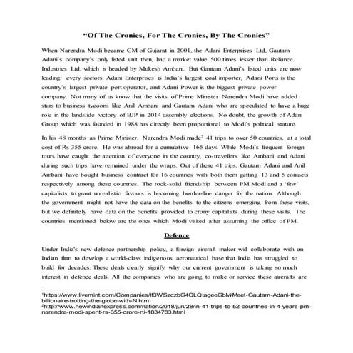 The Modi Adani nexus | DOCX