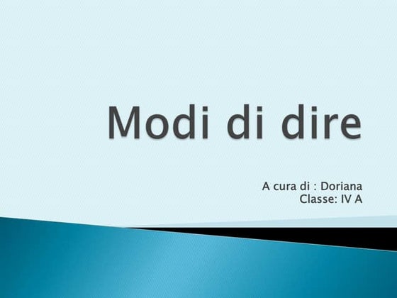 Modi di dire Martina | PPT