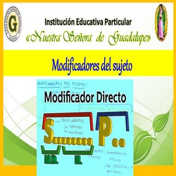 Modificadores del sujeto | PPTX