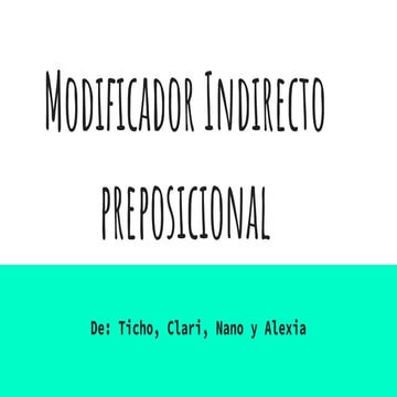 Modificador indirecto | PPTX