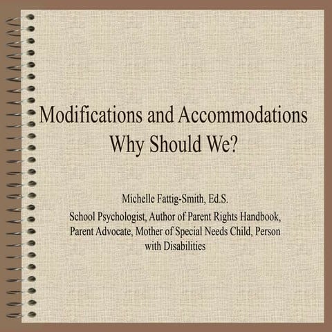 Modifications and accomodations why should we | PPT | Special Needs ...