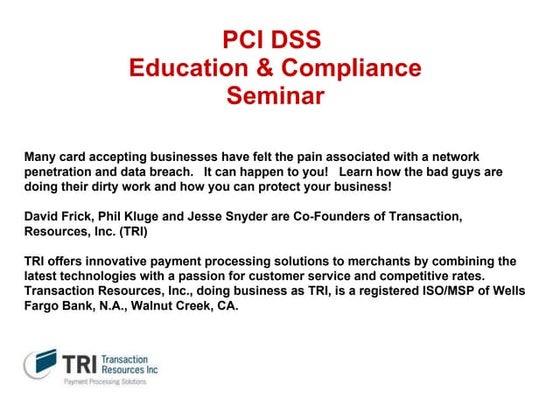 PCI Certificate of Compliance 2014 | PDF