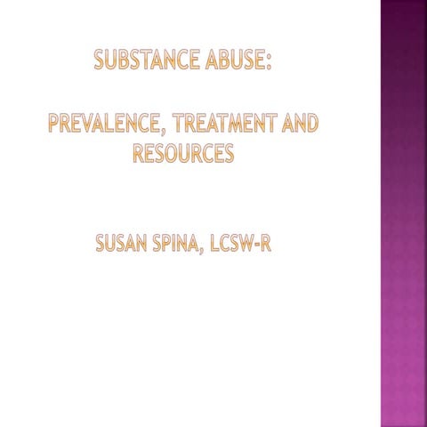 Substance abuse slides | PPT