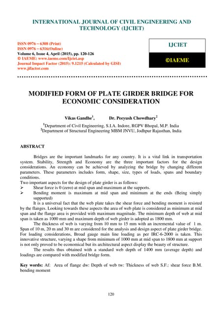 DESIGN OF DECK SLAB AND GIRDERS- BRIDGE ENGINEERING | PPT | Civil ...