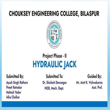 modified Hydraulic jack.pptx. on lifted jack | PPTX | Home Appliances ...