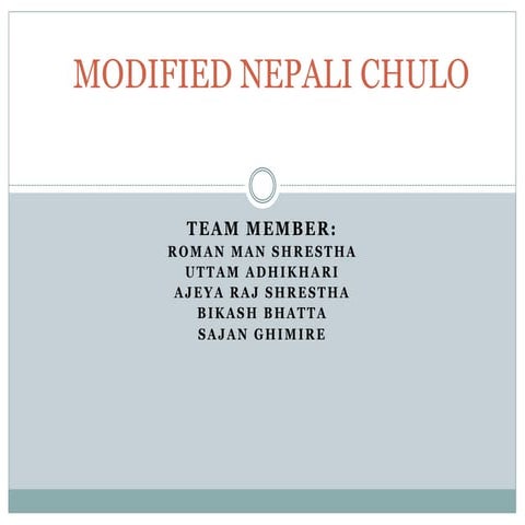 Modified nepali chulo | PPTX