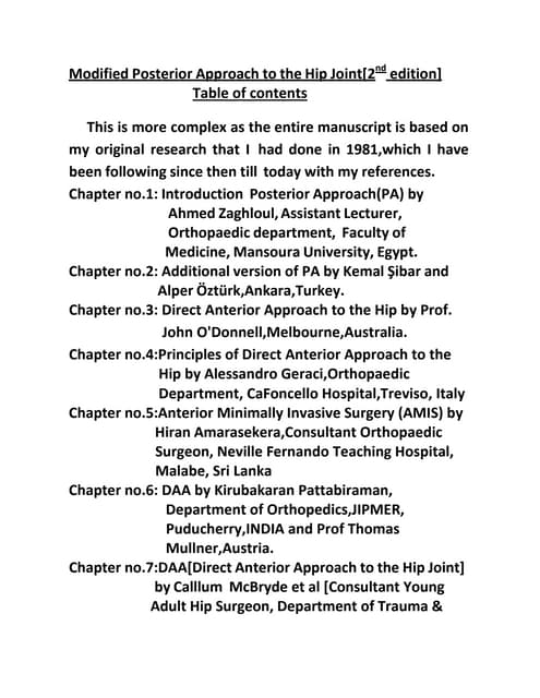 Heuter's approach to the hip joint | PDF