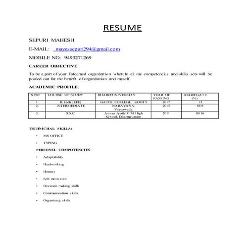 MY RESUME | DOCX