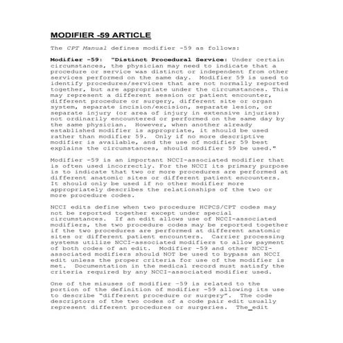 Modifier 59 | PDF