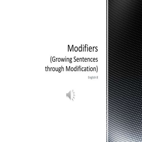 Modifiers | PPT