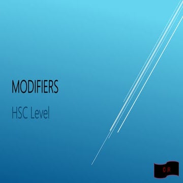 Modifiers | PPTX