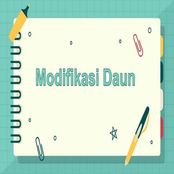 Modifikasi Daun pada tumbuhan darat .pptx