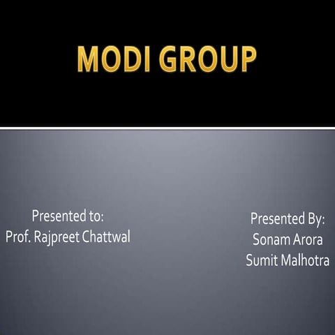 Modi group | PPTX