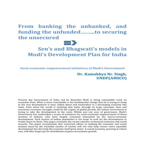 Modi's development model for india | PDF