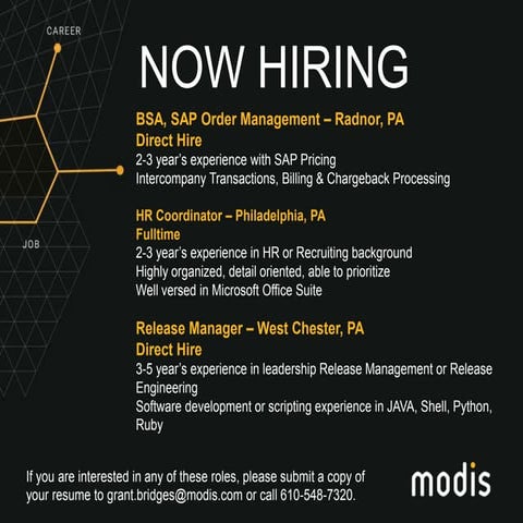 Modis Job Opportunity | PPTX