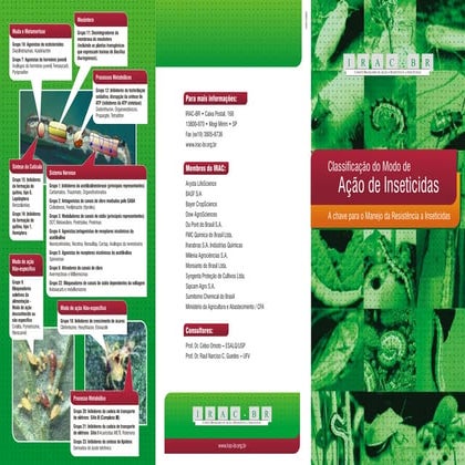 Modo de açao inseticidas folder irac | PDF