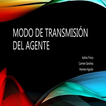 Modo de transmisión del agente | PPTX