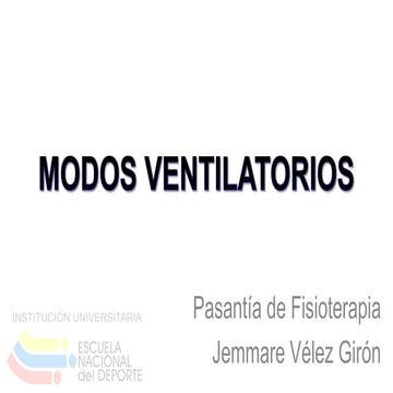MODOS VENTILATORIOS CONVENCIONALES | PDF