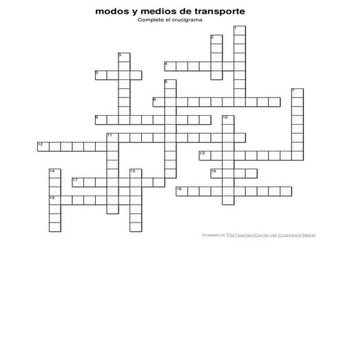 Modos y medios de transporte (1) | PDF