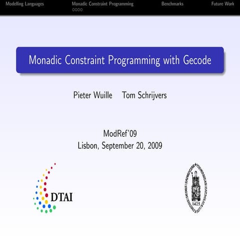 Modref09 Gecode Support For Mcp Pdf Programming Languages Computing 5327