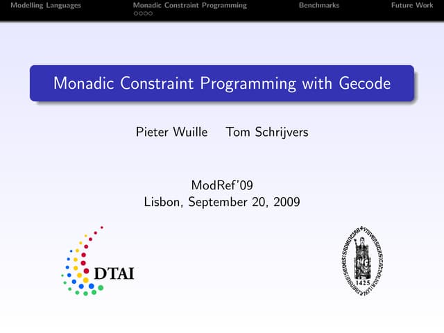 Modref09 Gecode Support For Mcp Pdf Programming Languages Computing 5327