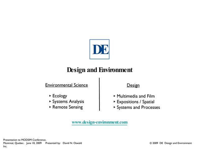 Environmental Applications Of Modelling And Simulation Modsim 2009 Ppt