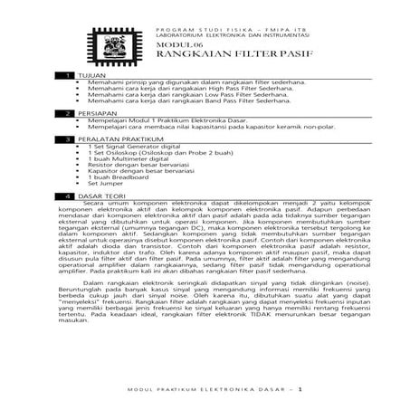 Modul 06-rangkaian-filter-pasi | PDF