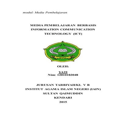 MODUL MEDIA PEMBELAJARAN BERBASIS INFORMATION COMMUNICATION TECHNOLOGY (ICT) | DOCX